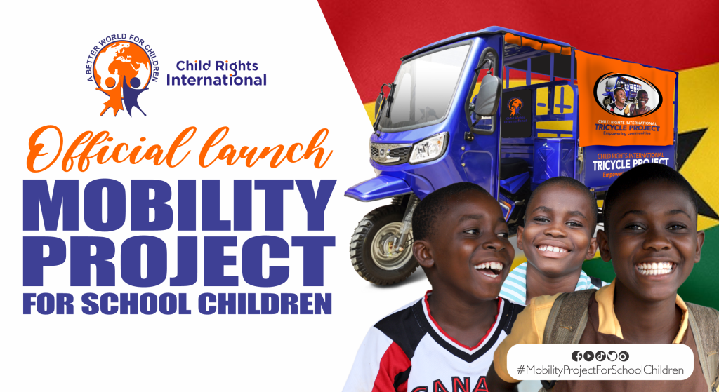 CHILD RIGHTS INTERNATIONAL TO LAUNCH MOBILITY PROJECT - CRI